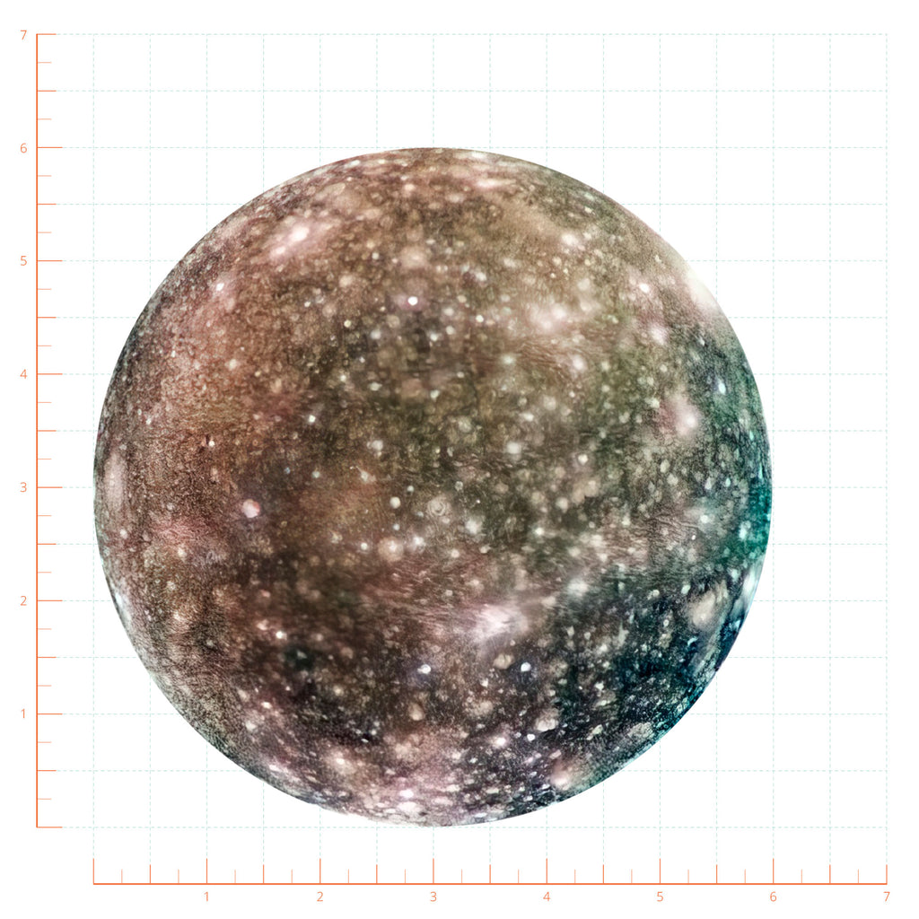 Callisto, Jupiter's Moon Decal - Bright Future Heirloom